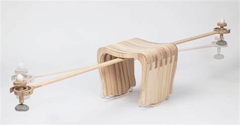 Ahn Kihyuns Chair Utilizes A Gimbal Structure To Balance Eggs