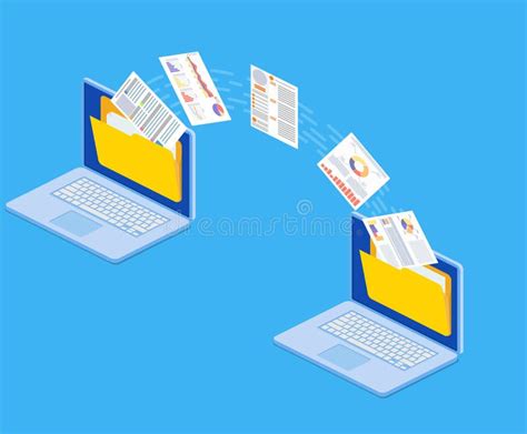 File Transfer Copy Files Data Exchang Stock Vector Illustration Of Icon Management 174520585