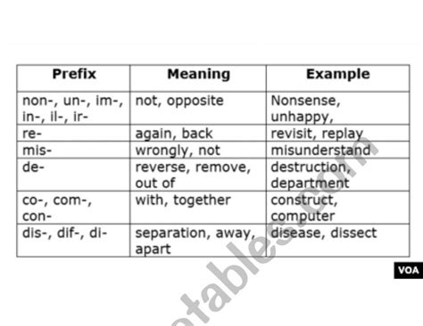 Prefix ESL Worksheet By ISMA01