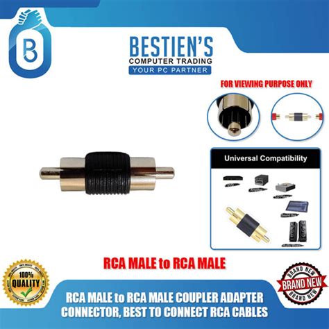 RCA MALE To RCA MALE COUPLER ADAPTER CONNECTOR BEST TO CONNECT RCA