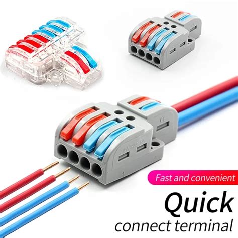 5Pcs Wire Connector Mini Fast Universal Wiring Electrical Cable Wire Connector 2 In 4 6 Out Wire