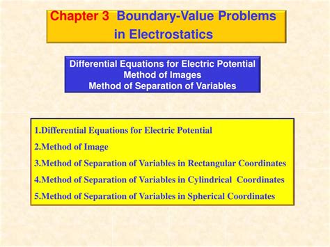 Ppt Chapter 3 Boundary Value Problems In Electrostatics Powerpoint