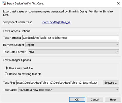Generate And Export Tests From Requirements Table Blocks Matlab