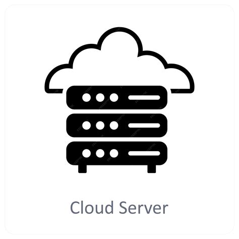 premium vector cloud server and database icon concept