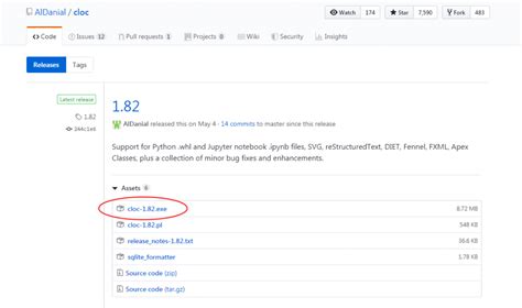 cloc count lines of code