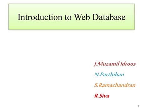 Web Database Pptx Web Development Internet