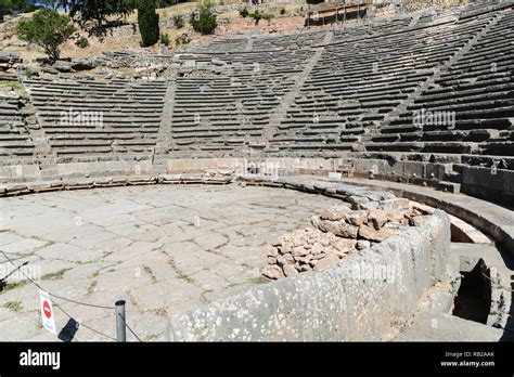 The Ruins In Delphi An Archaeological Site In Greece At The Mount Parnassus Delphi Is Famous