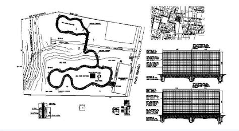 Perimeter Fence Map Constructive Section And Structure Details Dwg File Cadbull