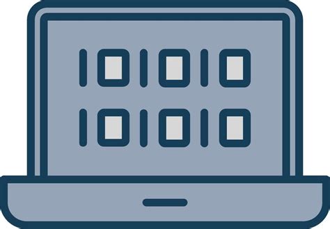 Binary Code Line Filled Grey Icon 43465050 Vector Art At Vecteezy