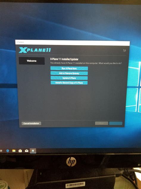 xplane 11 not installed however i am unable to do a new install r