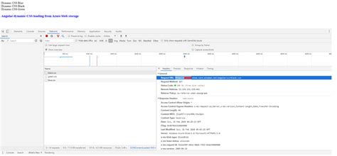 Angular Dynamic CSS Loading From Azure Blob Storage