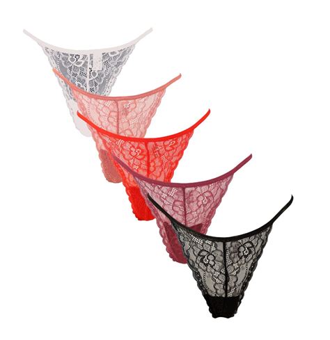 G String Thong Floral Lace Panty Sexy Micro T Back Seamless Underwear Pack5 Shop Today Get It
