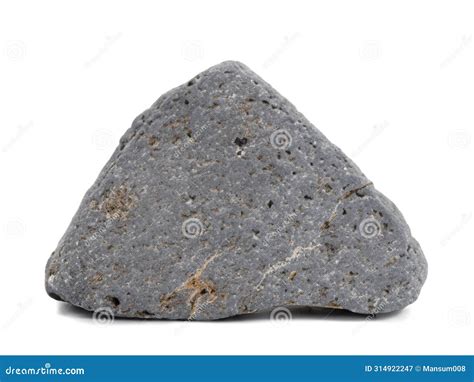 Single Rock Isolated On White Background Stock Image Image Of Object