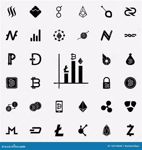 Cryptocurrency Chart Icon Crypto Currency Icons Universal Set For Web And Mobile Stock