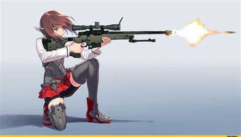 Аниме девушка снайпер фото и картинки Abrakadabrafun
