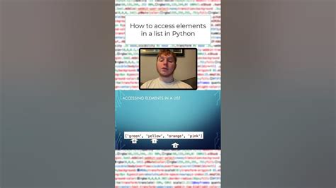 accessing elements in a list watch my newest video now coding