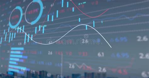 Animation Of Stock Market And Diagrams Over Cityscape Stock Footage
