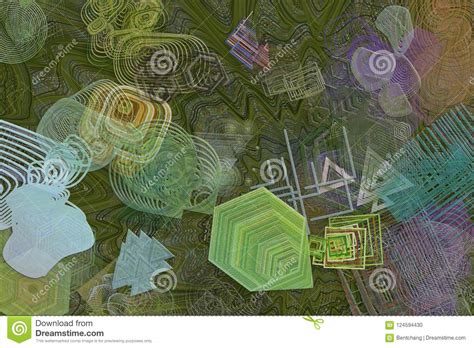 Color Abstract Pattern Generative Blended Messy Shapes Art Background Concept Drawing