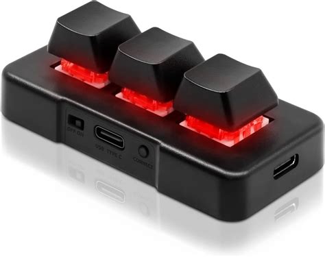 Pcsensor Usb Mini Keyboard 3 Buttons Mini Keyboard Wireless Usb 2 In 1