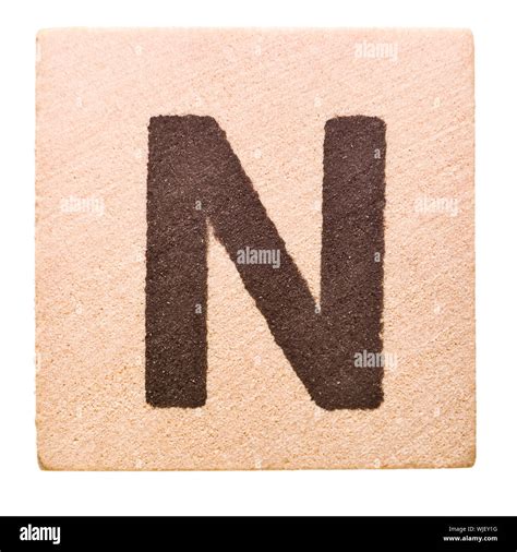 Block With Letter N Isolated On White Background Stock Photo Alamy