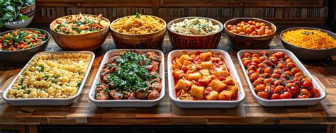 Premium Photo A Multicultural Potluck Dinner Where Everyone Background