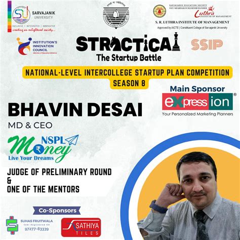 Thank You Mr Bhavin Desai For Your Constant Support Express Ion Nspl S R Luthra Institute