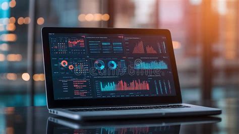 Laptop Showing Data Analysis Dashboard Data Visualization Business