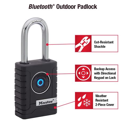 Mua Master Lock Black Outdoor Bluetooth Smart Padlock With Keypad