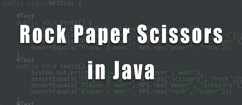 How To Rock Paper Scissors In Java