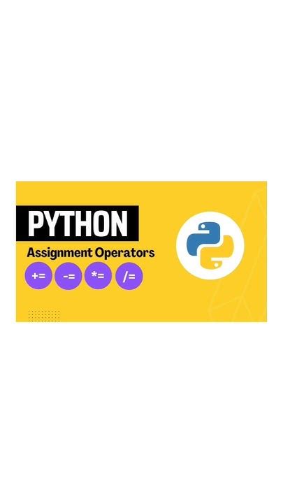 Assignment Operators In Python🔥💻🐍part 12 Shorts Programming Tamil
