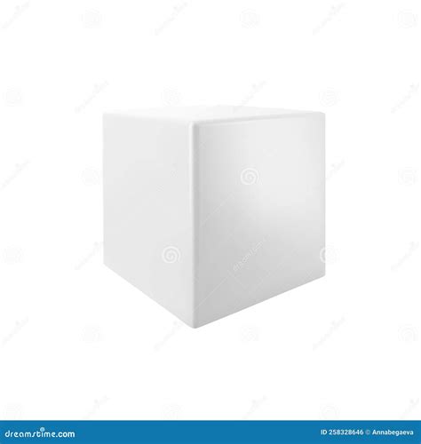 Vector D White Cube Realistic D Object Stock Vector Illustration