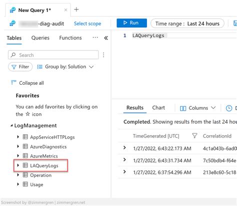 Understanding Azure Log Analytics Query Auditing