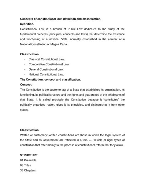 Notions of constitutional law | PDF | Constitution | Civil And ...