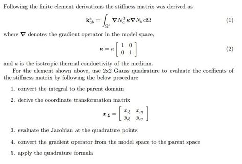 Solved Subject Isoparametric Element Formulation And Chegg
