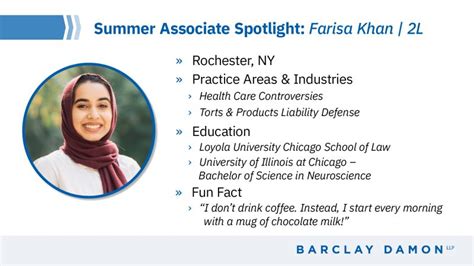 Barclay Damon Llp On Linkedin Barclay Damon Is Pleased To Welcome Farisa K 2l Summer