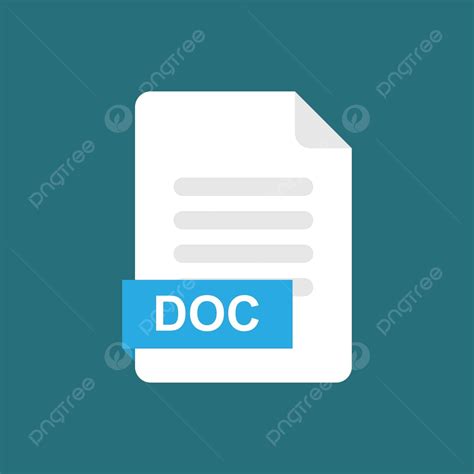 Doc Format File Icon Symbol Label Square Chart Vector Label Square