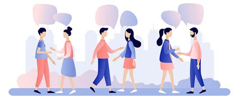 이야기 하는 사람들의 그룹입니다 사업가 소셜 네트워크 뉴스 소셜 네트워크 채팅 대화 연설 거품을 논의 한다 플랫 스타일입니다 벡터 일러스트 공동체에 대한 스톡 벡터 아트 및