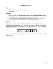 CSE 310Recitation5 4 Pdf CSE 310 Recitation 5 Objectives 1 Divide And Conquer Algorithm