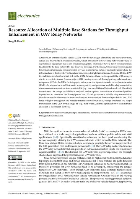 Pdf Resource Allocation Of Multiple Base Stations For Throughput