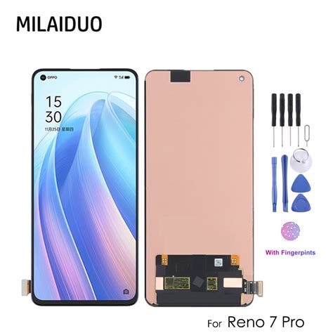 Original LCD For Reno 7 Pro 5G CPH2293 PFDM00 LCD Display Touch Screen Digitizer Assembly For