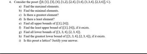 Solved 4 Consider The Poset