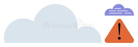 Cloud Computing Risk Alert With Warning Sign Highlighting Data Security