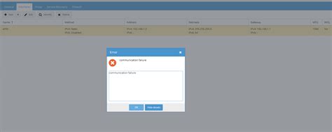 update network interface crash lost connection network openmediavault