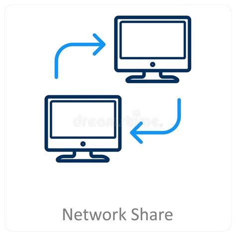 Network Share And Folder Icon Concept Stock Illustration Illustration