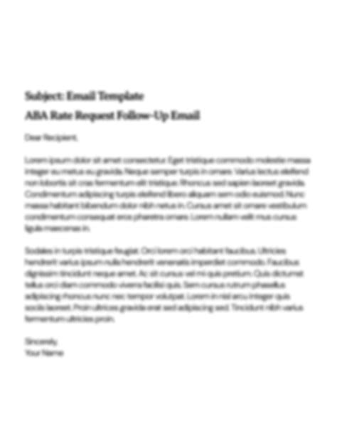 Aba Rate Request Follow Up Email Collective Behaviora