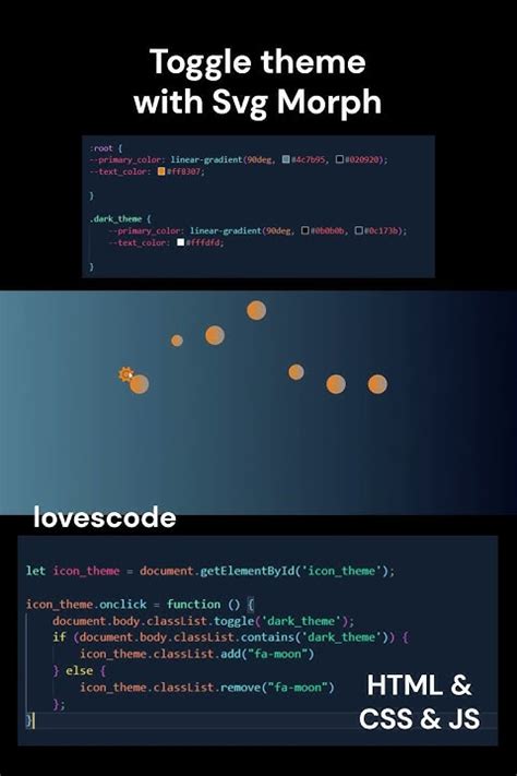 Create A Stunning Theme Toggle With Svg Morph Animations Youtube