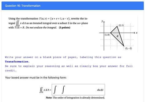 Solved Question Transformation у Using the Chegg