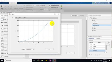 Matlab App Designer Course For Beginners 10 Dropdown Listbox Radio And Toggle Button شرح