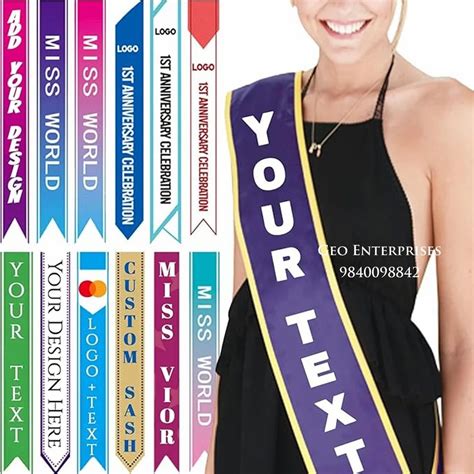 Satin Custom Printed Sashes At Best Price In Chennai Id 18063473130