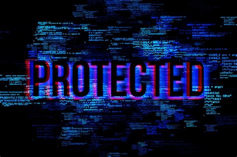 Premium Photo Bold Protected Text Over A Secure Code Matrix